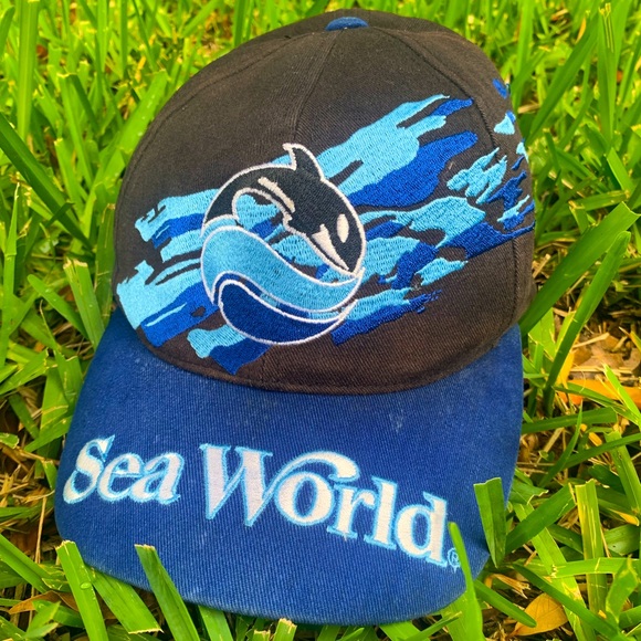 Accessories | Vtg 9s Sea World Shamu Splash Hat | Poshmark